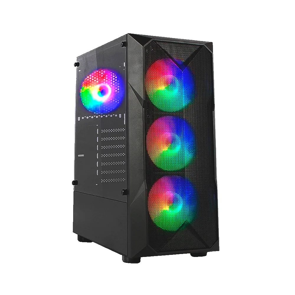 CASE HALION GAMER STUKA CR11 NEGRO CON FUENTE DE 500W USB 3.0 - Ventyweb