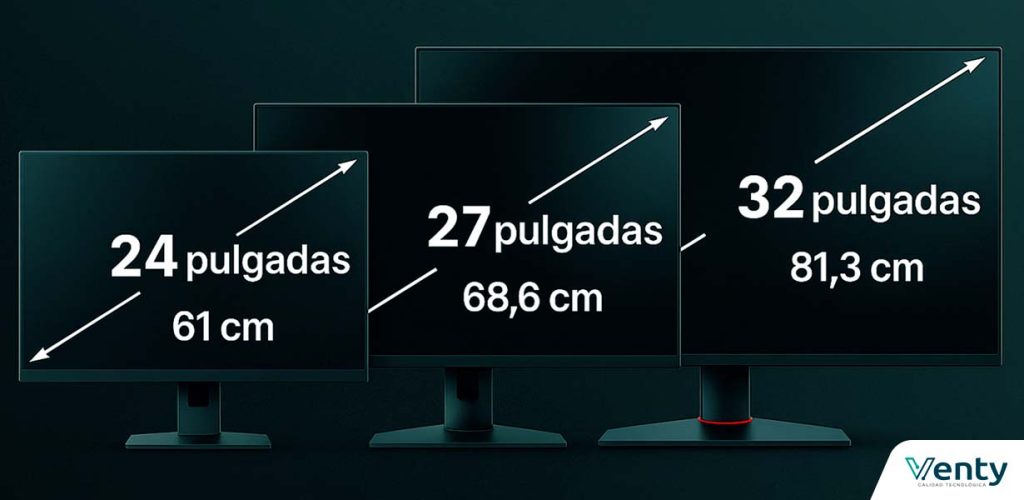 Guía de tamaños de monitores en pulgadas y centímetros - Ventyweb