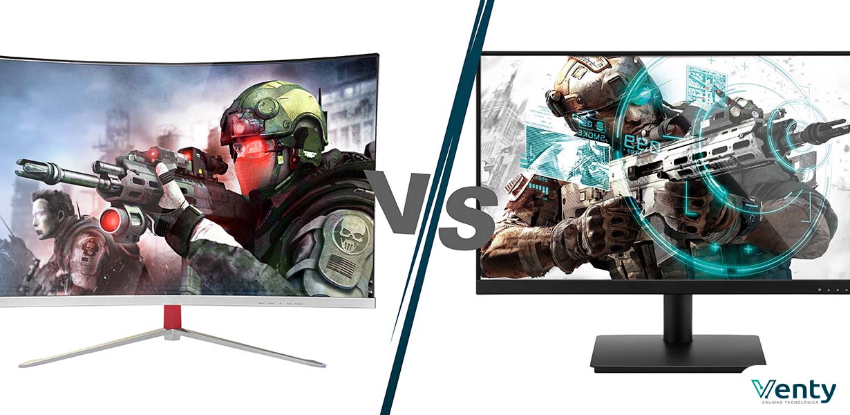 Monitor curvo frente a plano: diferencias y cuál elegir